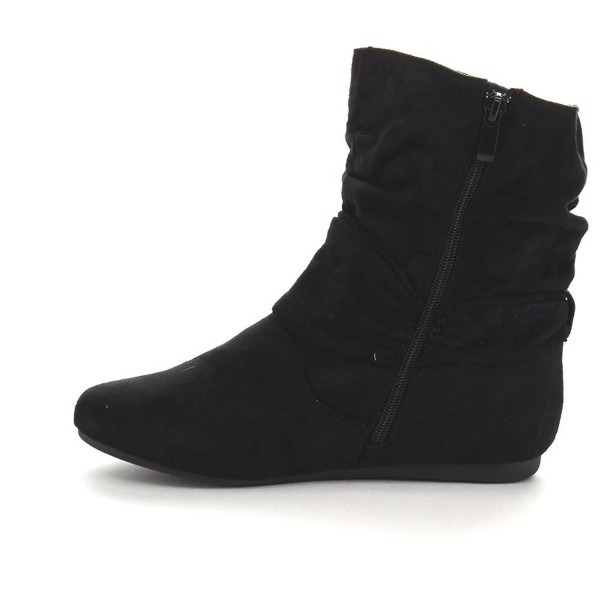 Forever Link Selena 58 Womens Fashion Calf Flat Heel Side Zipper